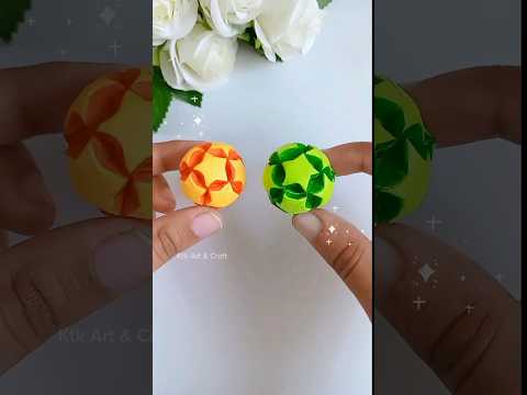 ✨Making Super Fun Paper Star Balls!! 😍✨ #diy #craft #shorts