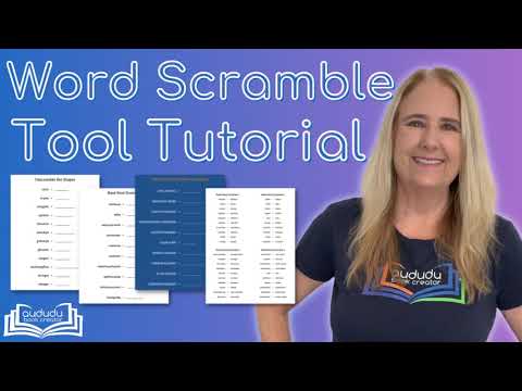 Word Scramble Tutorial