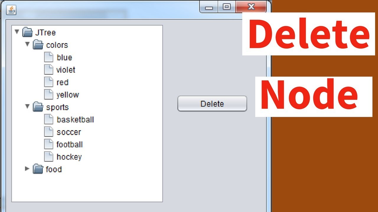 Java - How To Remove Selected JTree Node Using Java NetBeans [ with source code ]