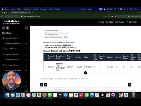 AI Agent Q&A Capabilities with Structured Data - Inventory Management