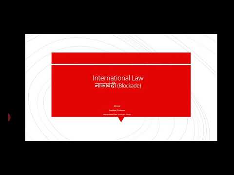 International Law: Blockade