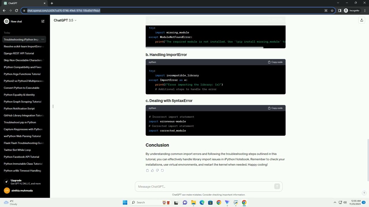 Problems importing using iPython Notebook