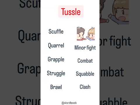 Tussle meaning & 9️⃣ words related to "Fight" || for more subscribe @wordbook #LearningEnglish