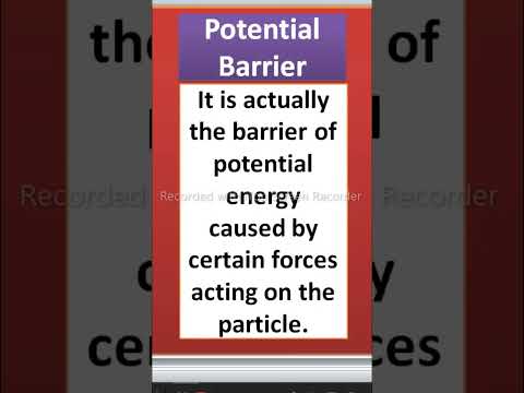 Potential barrier #utubeshorts