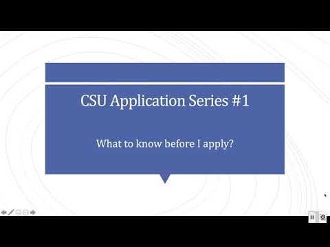 CSU Application Series #1