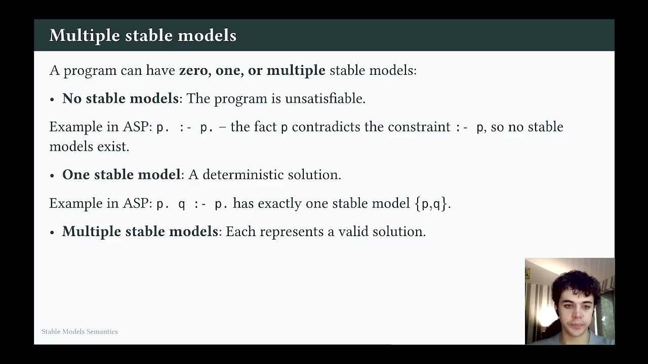 Stable Model Semantics in Answer Set Programming