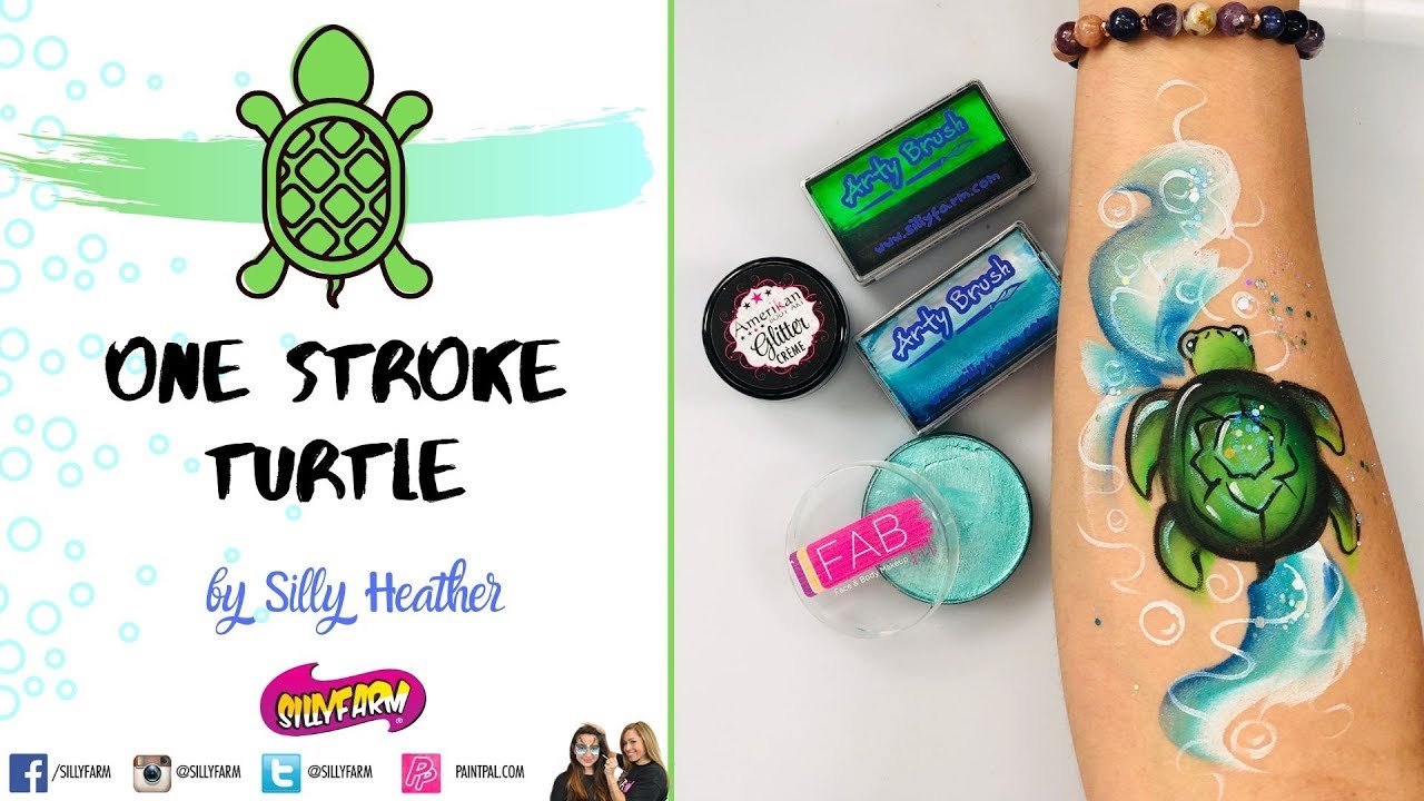 Easy One Stroke Turtle with Waves Design and Practice
