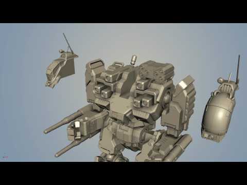 BattleMaster 3D Model from MechWarrior Online