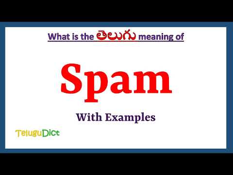 Spam Meaning in Telugu | Spam in Telugu | Spam in Telugu Dictionary |