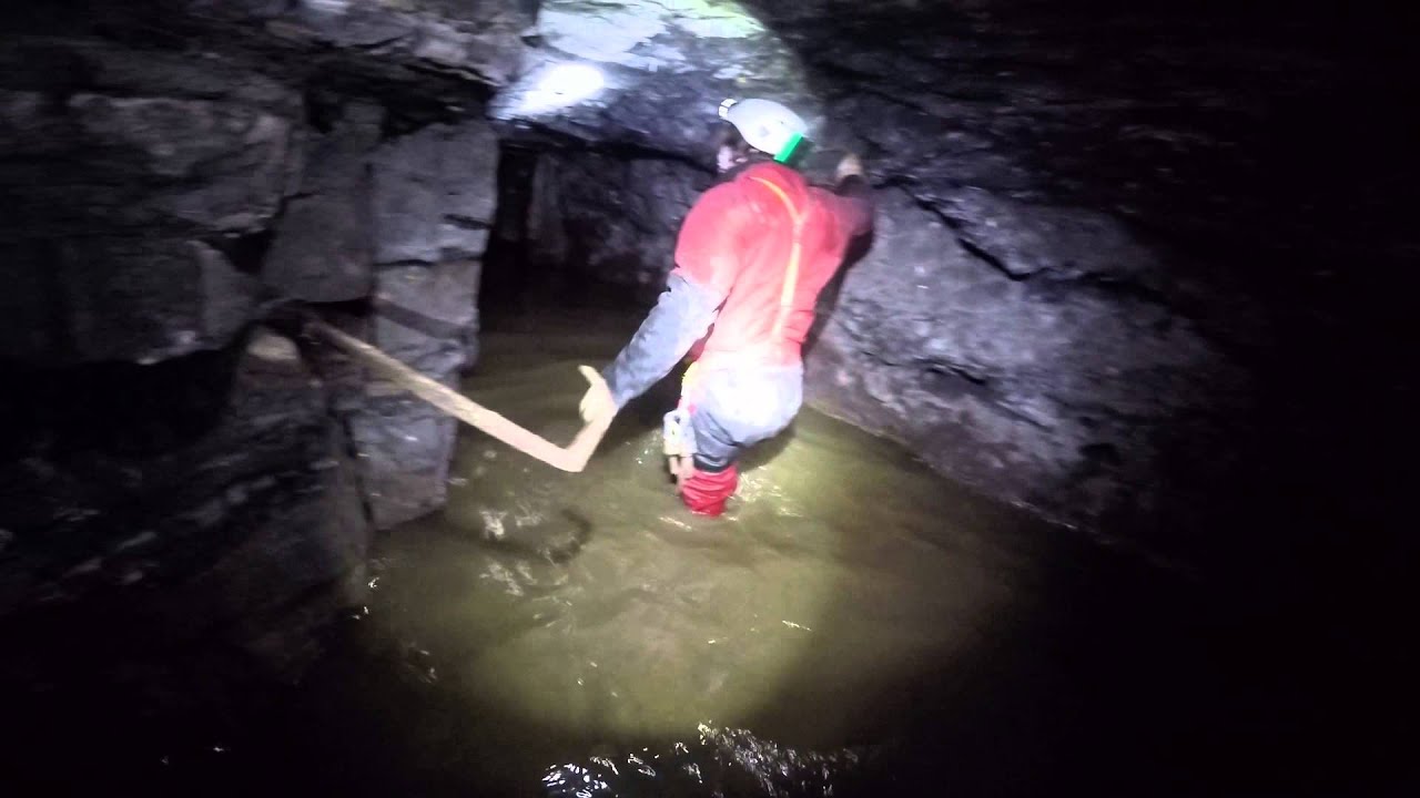 Winch down the 100m Brewery Shaft, Nenthead mines