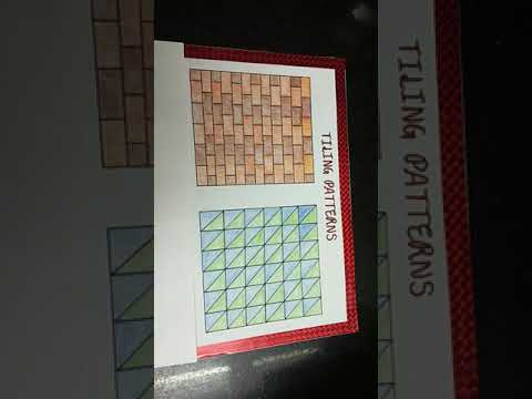 Tiling Pattern drawing and colors painting