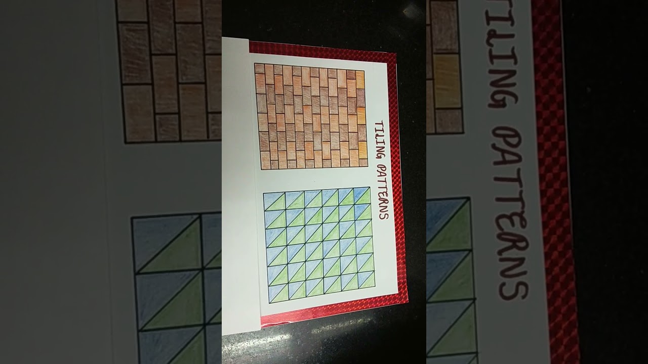 Tiling Pattern drawing and colors painting
