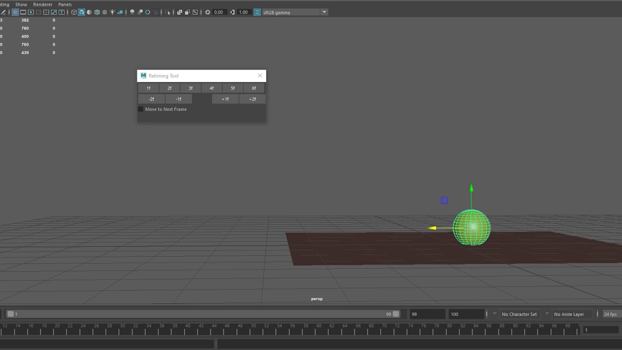 Python Retiming Tool for Maya Demonstration