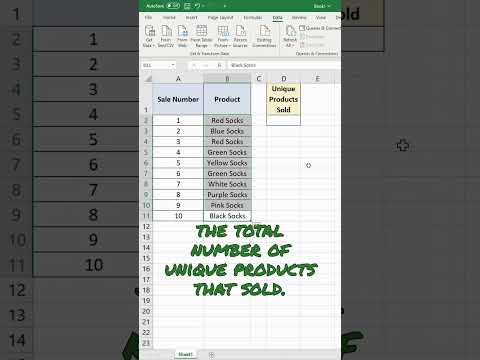 How to Count Unique Values in Excel