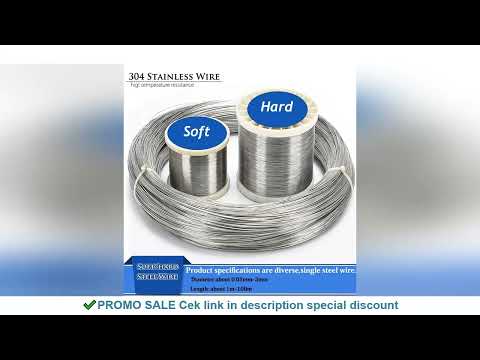 New 1pcs 1-100 meters 304 Stainless Steel Soft/hard Steel Wire Diameter 0.02-3mm Single Strand Lashi