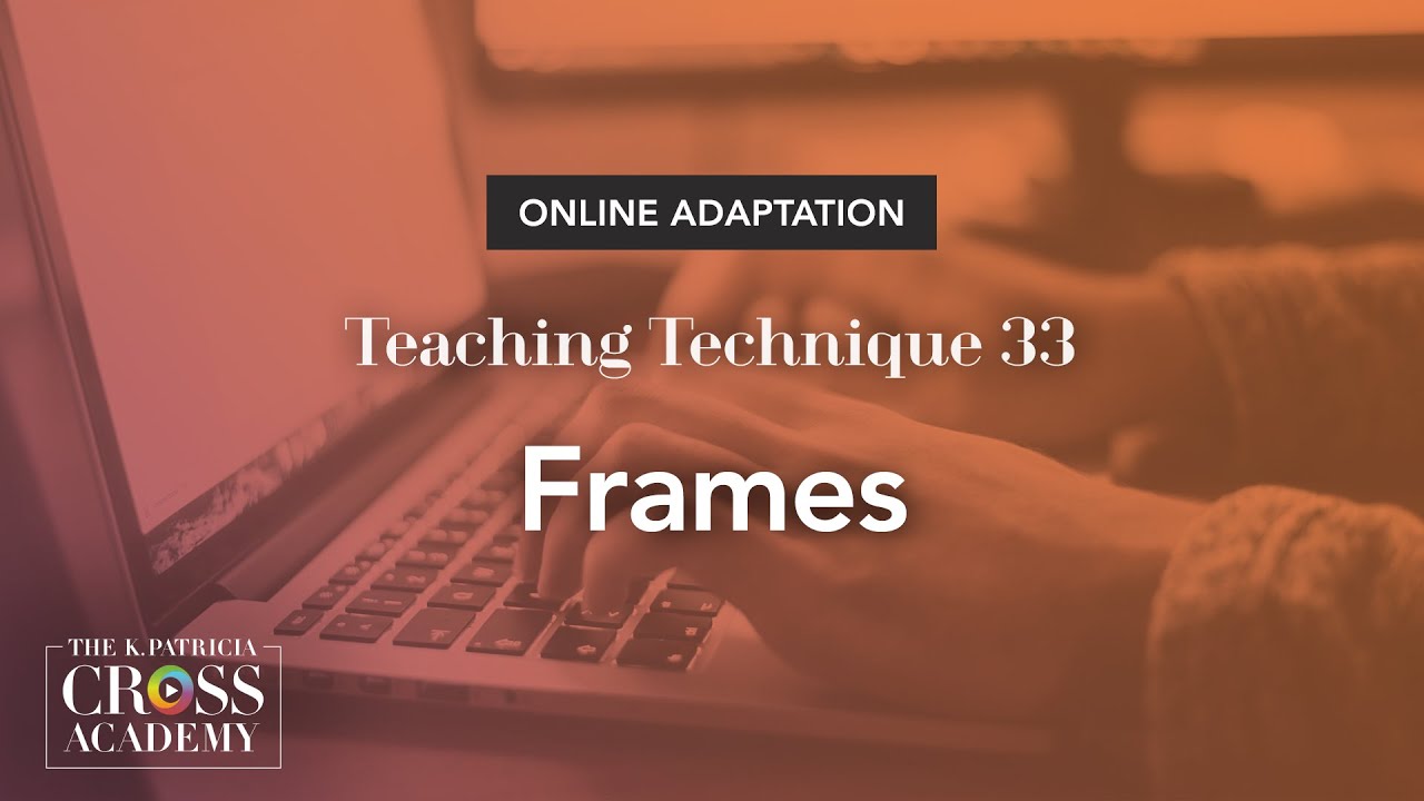 Online Teaching Adaptation: Frames