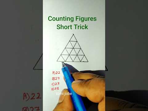 Counting Figures Triangles| Counting Figures Reasoning Shortcuts Tricks| Triangle Counting |#shorts