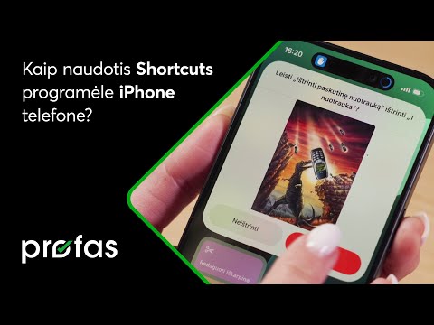 Kaip naudotis Shortcuts (liet. Komandos) programėle iPhone telefone?