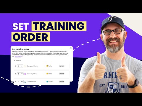 How to Set Training Order of Content in Trainual