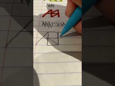 Making the Name “Areesha” into a Logo!! #shorts #logodesign #logos #areesha