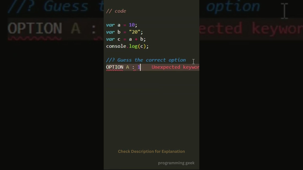 Javascript Quiz: How Well Do You Know + operator in JavaScript #programming #javascript #coding#quiz