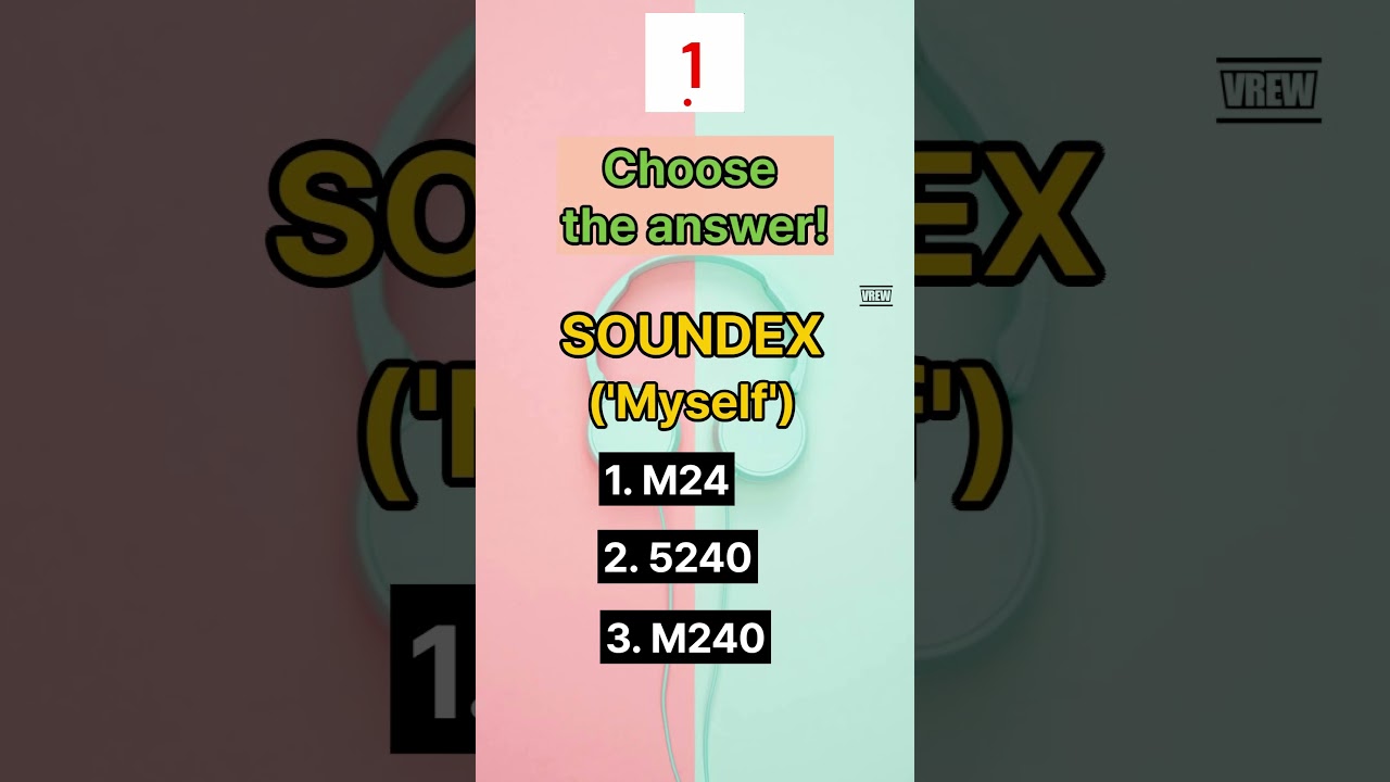 We can do MASTER SQL soundex function  #quiz #coding #master #english #mysql #oracle #sql