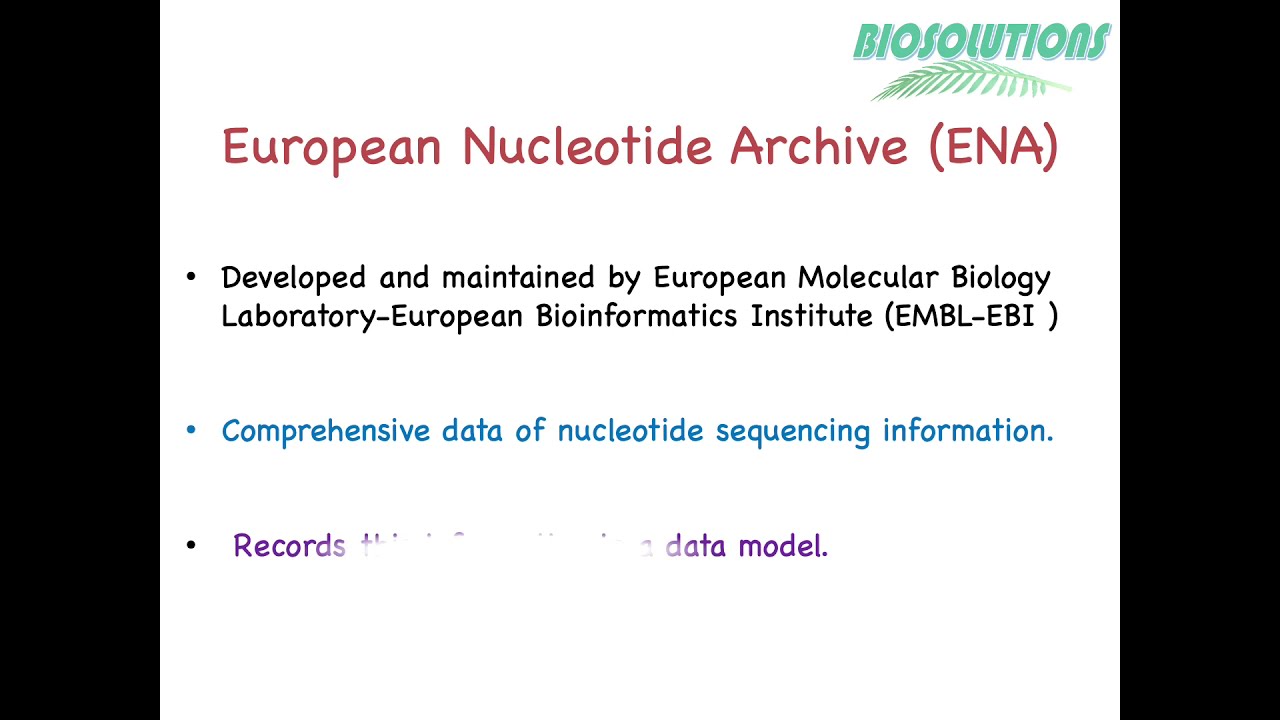 Introduction to 3 Primary Nucleotide Databases-#NCBI, #ENA and #DDBJ