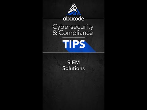 03 Abacode Cybersecurity Tip - SIEM Solutions #shorts