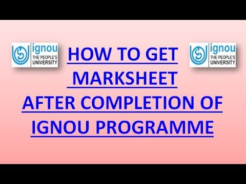 HOW TO GET MARKSHEET/DUPLICATE MARKSHEET FROM IGNOU