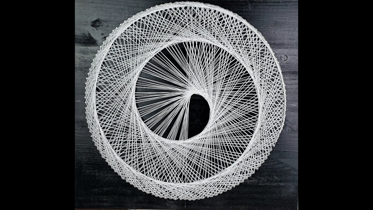 String Art | Geometric Spiral! | DIY time-lapse