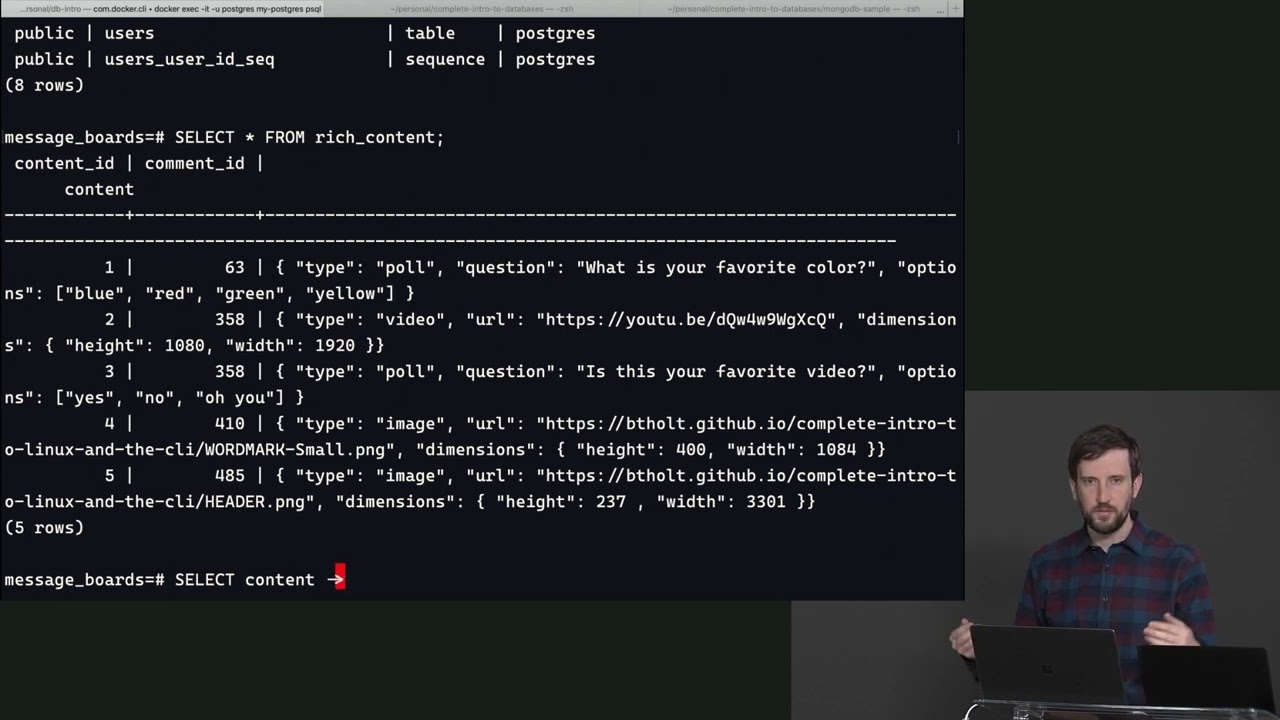 27. JSON in PostgreSQL