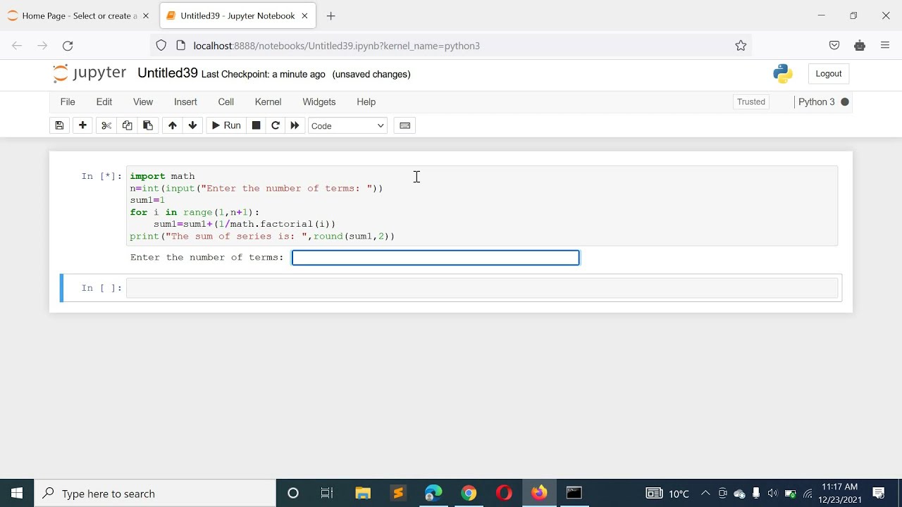Python Program to Compute the Value of Euler’s Number