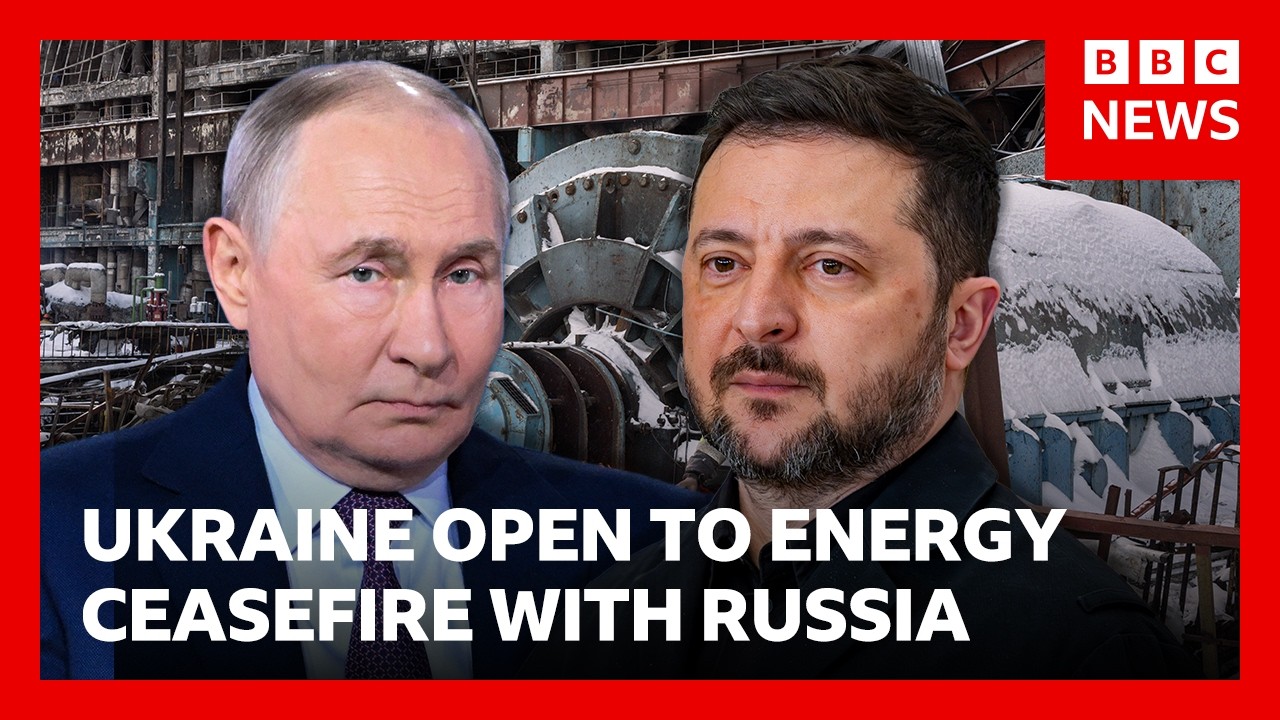 Zelensky says Ukraine open to energy ceasefire with Russia | BBC News