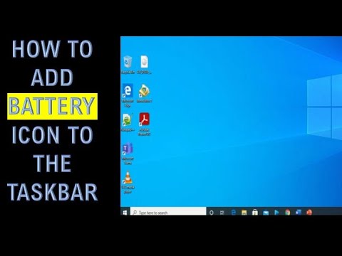 Add battery icon to the Taskbar