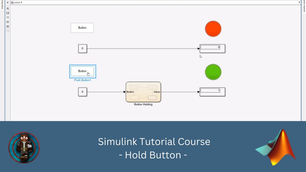 How to code and simulate a Hold Button || Simulink Tutorial || Model & Function