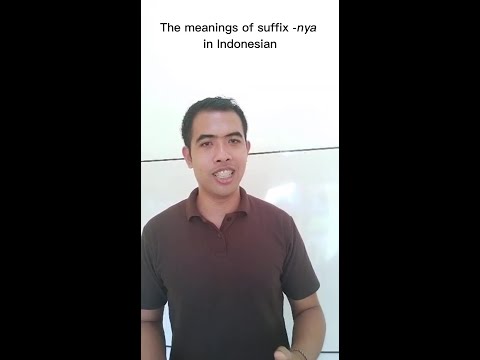 The Meaning of 'nya' in Indonesian
