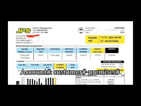 How to find JPS Account Number, Customer Number, Premises Number, and Meter Number.