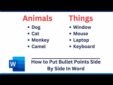 How to Put Bullet Points Side By Side In Word [In Two Columns]