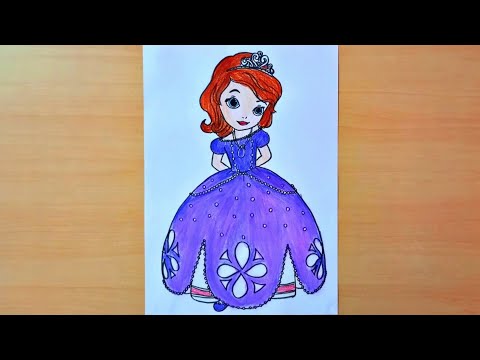 How to Draw Sofia The First || Sofia the First Drawing Step by Step