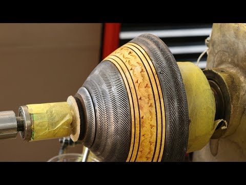 Embellished Bowl----Part 1 the outside with Sam Angelo wyomingwoodturner