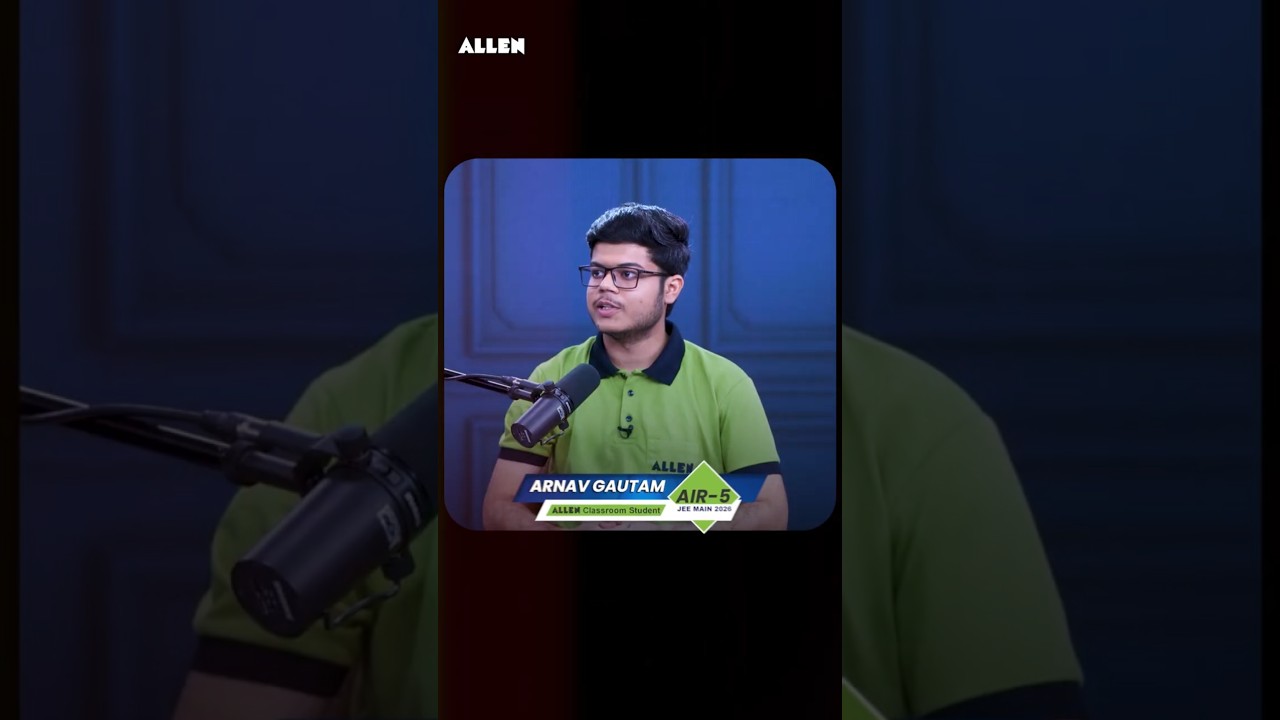 AIR 5 in JEE Main 2026 Arnav Gautam 😱 Mock Test से आया Confidence #jeeresult