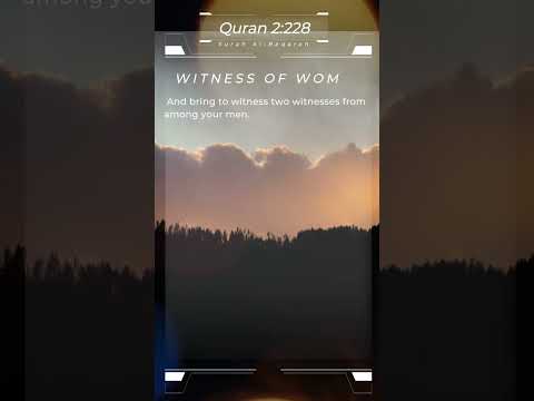 Half Witness of Women | Women's Rights In Islam | Quran 2:228