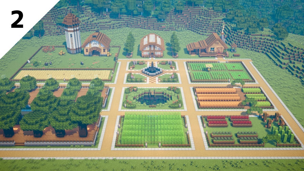 Minecraft Tutorial | How to Build a Survival Base | Stardew Valley Farm ...