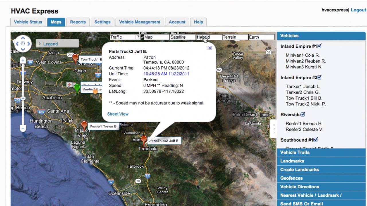 Mapping for GPS Fleet Management Fleet 3.5 Maps