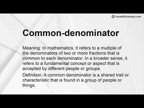 Common-denominator Meaning