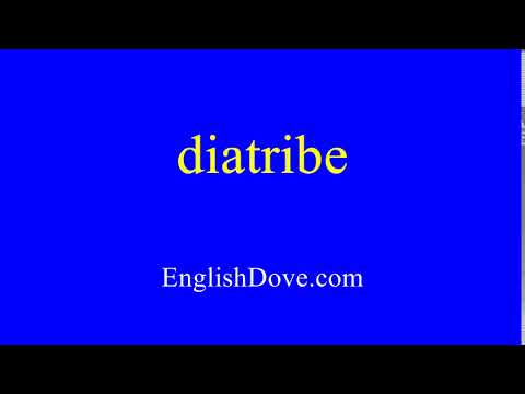 How to pronounce diatribe in American English.