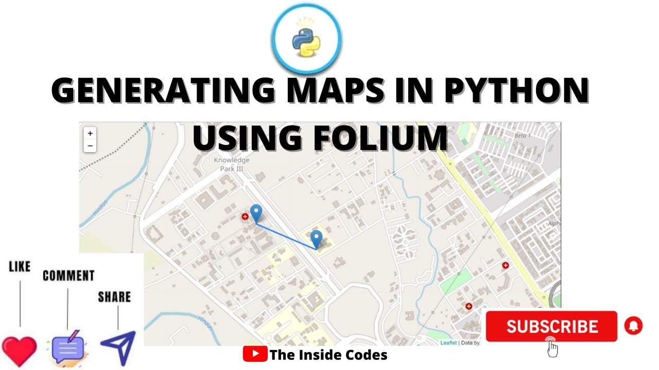 I found my college using Python | Generating Maps using folium | Python Tutorial | The Inside Code