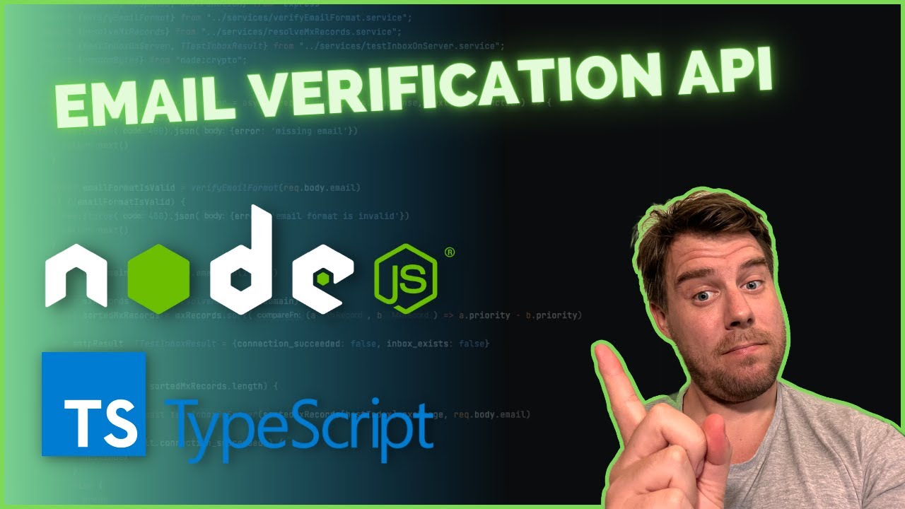 Node.js & Typescript Tutorial: Learn to code an Email Verification API using SMTP protocol