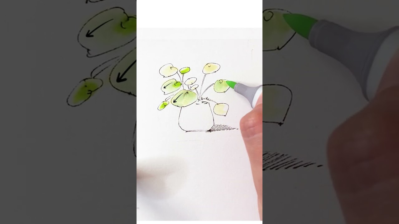 How to Draw Plants Easy #shorts