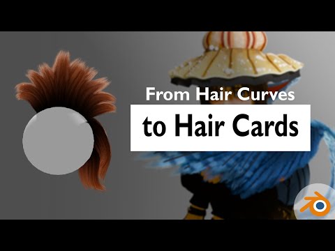 Converting Hair curves into Hair cards in Blender | 3.6 and +